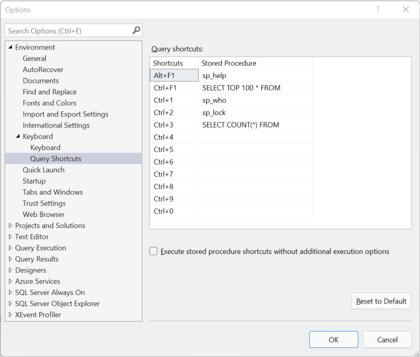 SSMS Tips and Tricks: Custom Keyboard Shortcuts – Barney Lawrence – A Blog
